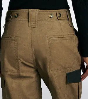 MARANT ETOILE Renzae Patchwork Cotton Cargo Trousers - Multicoloured