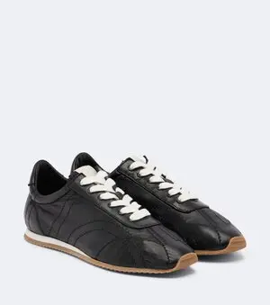 TOTEME Flex Leather Sneakers - Black