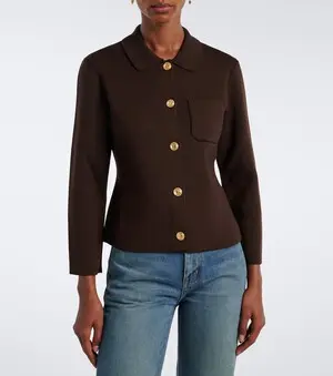Saint Laurent Knitted Wool Cardigan