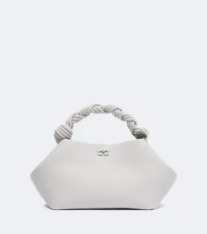 GANNI Bou Mini Leather Top-handle Bag - Grey