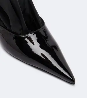 TOTEME Scarf Patent Leather Slingback Pumps