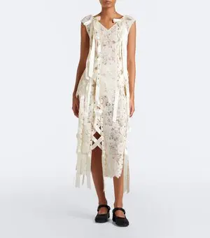 Simone Rocha Bow-detail Lace Midi Skirt