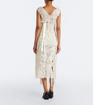 Simone Rocha Bow-detail Lace Midi Skirt