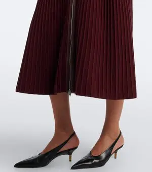 Simkhai Ismelle Belted Ribbed-knit Shirt Dress - Burgundy
