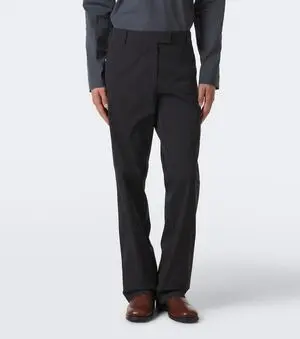 Miu Miu Cotton-blend Poplin Straight Pants