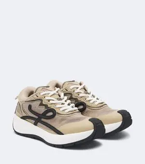 Loewe Pogo Mesh-trimmed Sneakers - Beige
