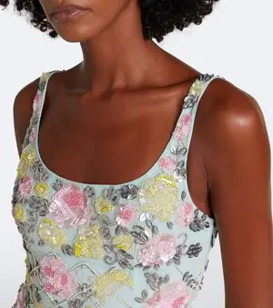 LA FUORI Embellished Midi Dress