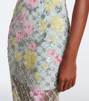 LA FUORI Embellished Midi Dress