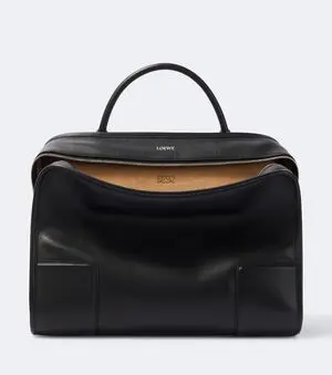 Loewe Amazona 180 Xl Leather Top-handle Bag - Black