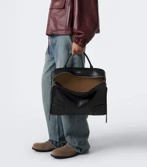 Loewe Amazona 180 Xl Leather Top-handle Bag - Black