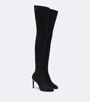 Victoria Beckham Harlow Jersey Over-the-knee Boots - Black