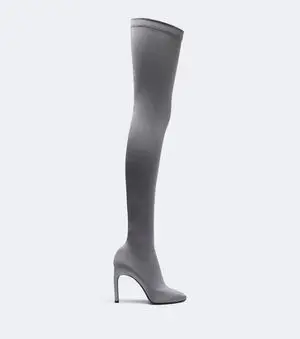 Victoria Beckham Harlow Jersey Over-the-knee Boots - Grey
