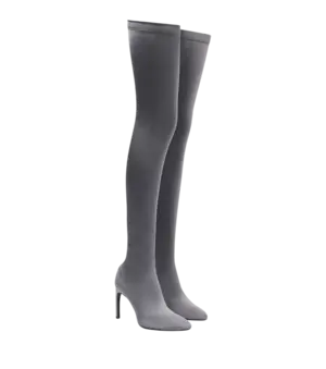 Victoria Beckham Harlow Jersey Over-the-knee Boots - Grey