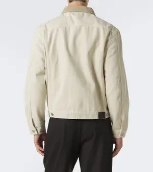 FRAME Suede-trimmed Cotton Field Jacket