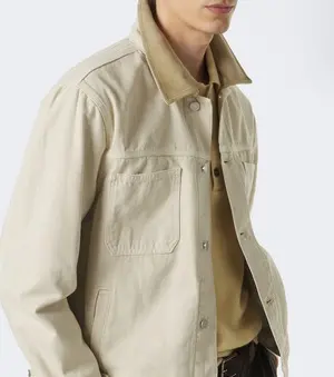 FRAME Suede-trimmed Cotton Field Jacket