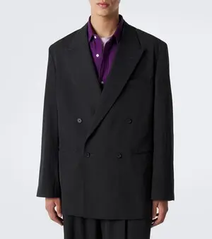A.PRESSE Double-breasted Wool Blazer