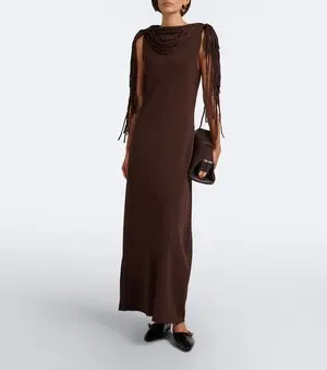 Altuzarra Fringed Jersey Maxi Dress