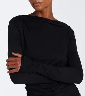 Rick Owens Shailee Draped Open-back Jersey Gown
