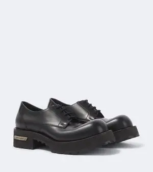 Balenciaga Venom Leather Derby Shoes - Black