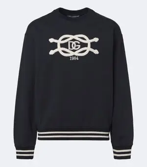 Dolce & Gabbana Logo Embroidered Sweatshirt - Blue
