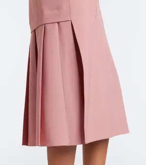 Erdem Embellished Embroidered Twill Midi Dress