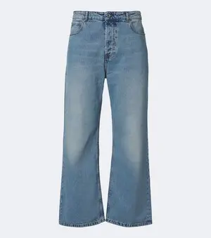 AMI Paris Faded Wide-leg Jeans - Blue