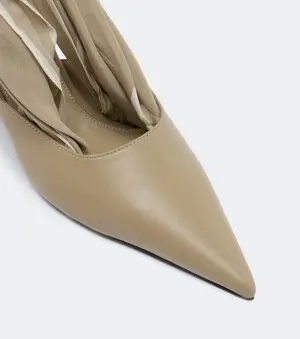 TOTEME Scarf Leather Slingback Pumps