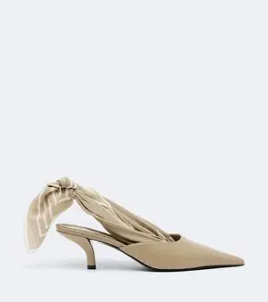 TOTEME Scarf Leather Slingback Pumps