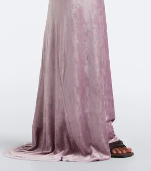 Rick Owens Draped Velvet Gown