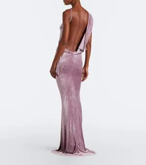 Rick Owens Draped Velvet Gown