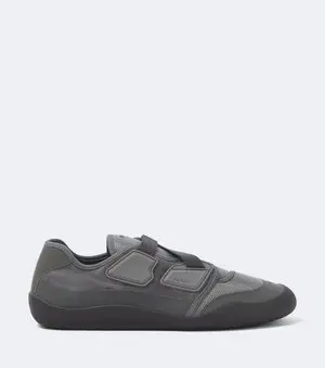 Prada Speedrock Suede-trimmed Sneakers - Grey
