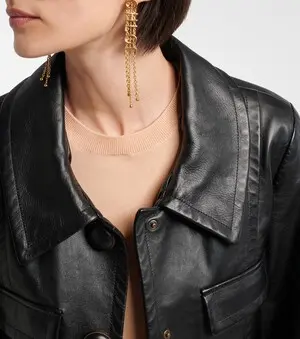 Chloé Shearling-trimmed Leather Jacket