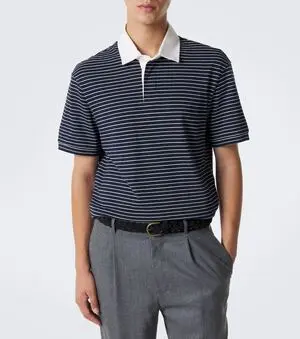 Dunhill Striped Cotton Piqué Polo Shirt