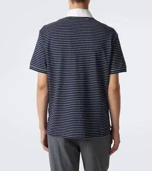 Dunhill Striped Cotton Piqué Polo Shirt