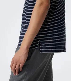 Dunhill Striped Cotton Piqué Polo Shirt