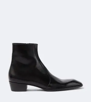 Saint Laurent Aurelien Leather Ankle Boots