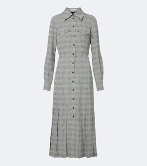 EMILIA WICKSTEAD Caliste Checked Shirtdress - Grey