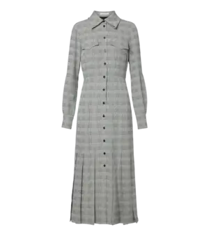 EMILIA WICKSTEAD Caliste Checked Shirtdress - Grey