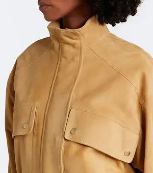 Eleventy Suede Bomber Jacket
