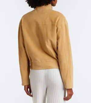 Eleventy Suede Bomber Jacket