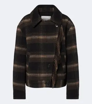 MARANT ETOILE Galeane Plaid Wool-blend Jacket - Brown