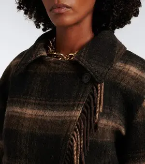 MARANT ETOILE Galeane Plaid Wool-blend Jacket