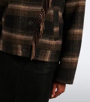 MARANT ETOILE Galeane Plaid Wool-blend Jacket