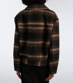 MARANT ETOILE Galeane Plaid Wool-blend Jacket