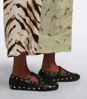 GANNI Mary Jenny Studded Flats