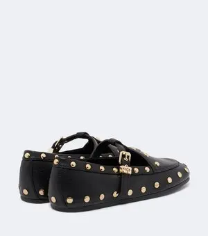 GANNI Mary Jenny Studded Flats