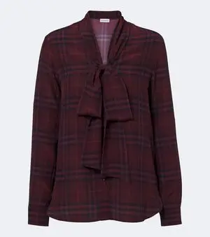 Burberry Check Silk Blouse