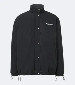 Miu Miu Logo Technical Jacket - Black