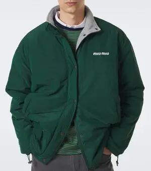 Miu Miu Technical Jacket With Logo
