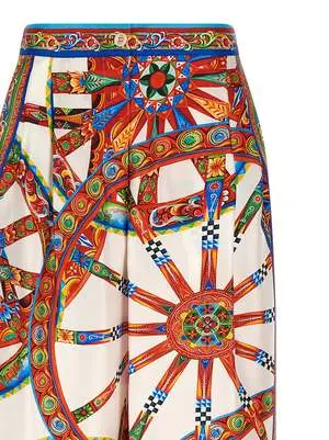 Dolce & Gabbana Silk Twill Vanity Pants